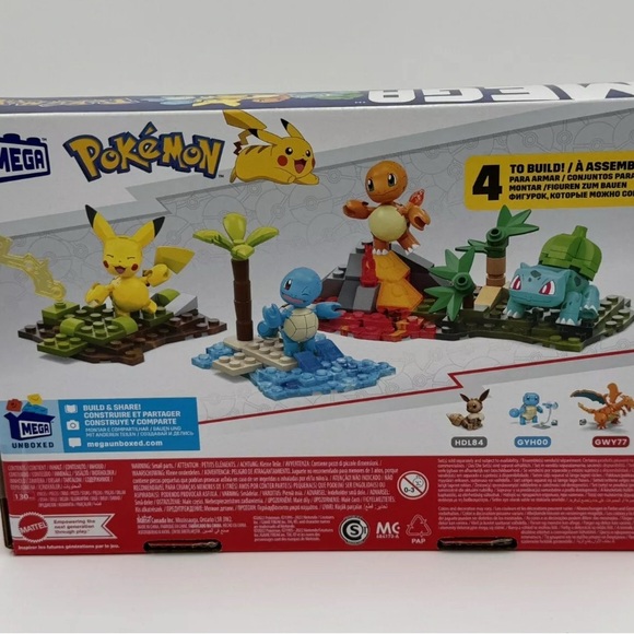 Mega | Toys | Mega Pokmon Action Figure Building Toys Set Kanto Region ...